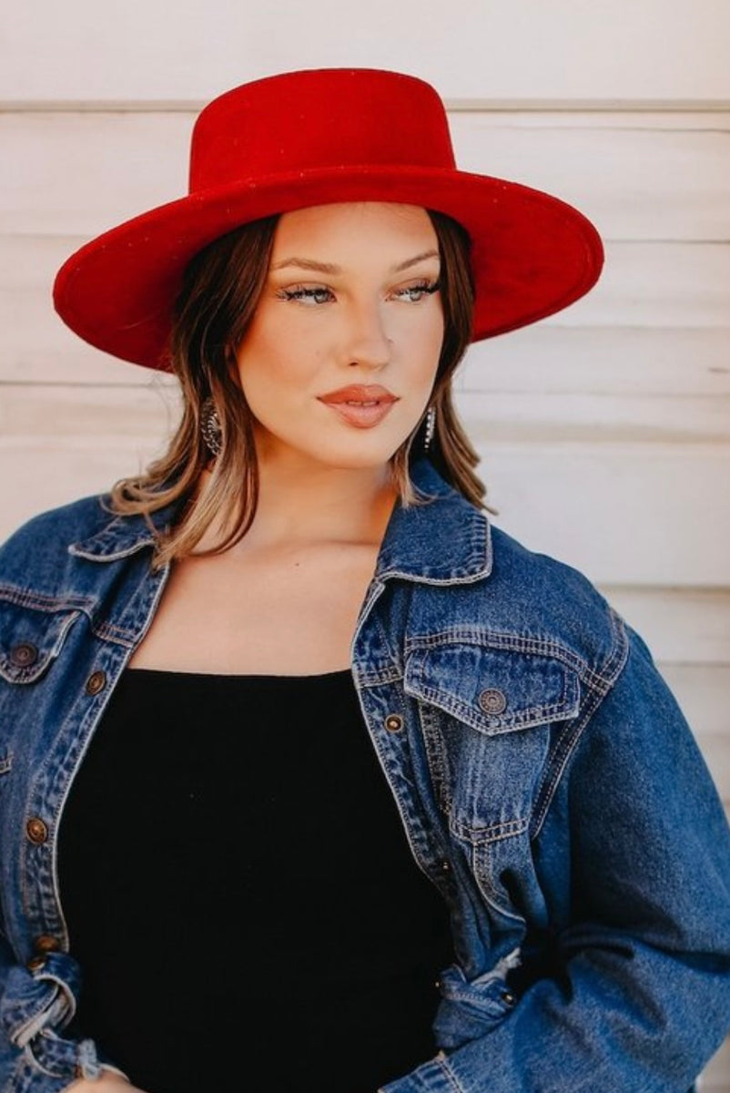 Fire Red Chic Style Hat – Queen Chic Inspirations Boutique